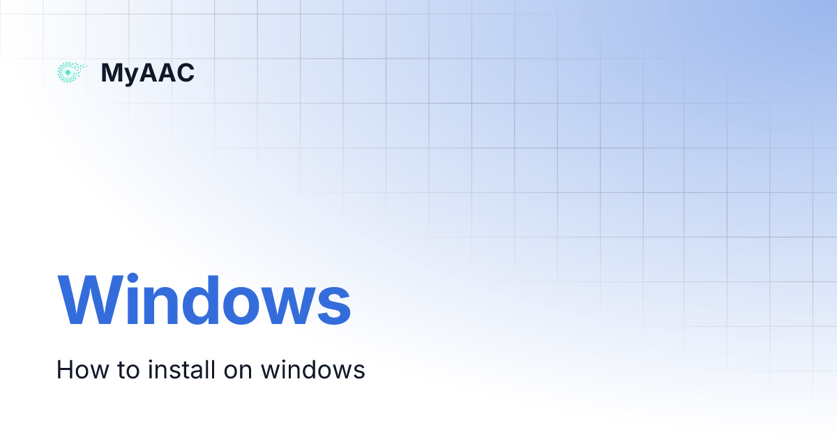 Windows | MyAAC